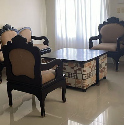 Corotos | Juego de muebles acolchonado de madera de caoba auténtica ...