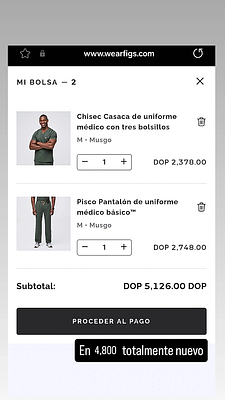 Corotos | uniforme marca figs nuevo color verde m
