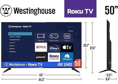 Corotos | TV SMART 4K WESTINGHOUSE ROKU 50 Pulgadas LED 4K UHD NUEVA