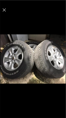 Corotos | Juego de aros jeep Cherokee 2015 con sus gomas 17