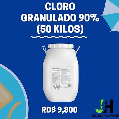 Corotos | Cloro de piscina granulado al 90% tarro de 50 kilos (110 libras)
