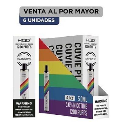 Corotos | VAPE HQD CUVIE PLUS RAINBOW 1200 PUFFS - DETALLE Y MAYOREO