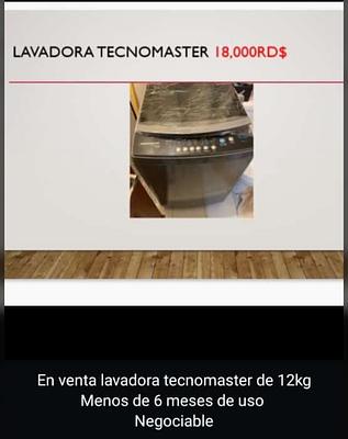 Corotos | Se vende lavadora tecnomaster de 12kg